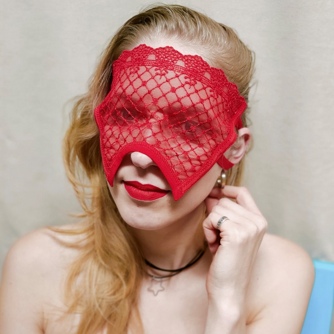 Sexy Mask Erotic Mask Red Mask Bdsm Mask Woman Mask Fetish Mask Face Mask Halloween Mask