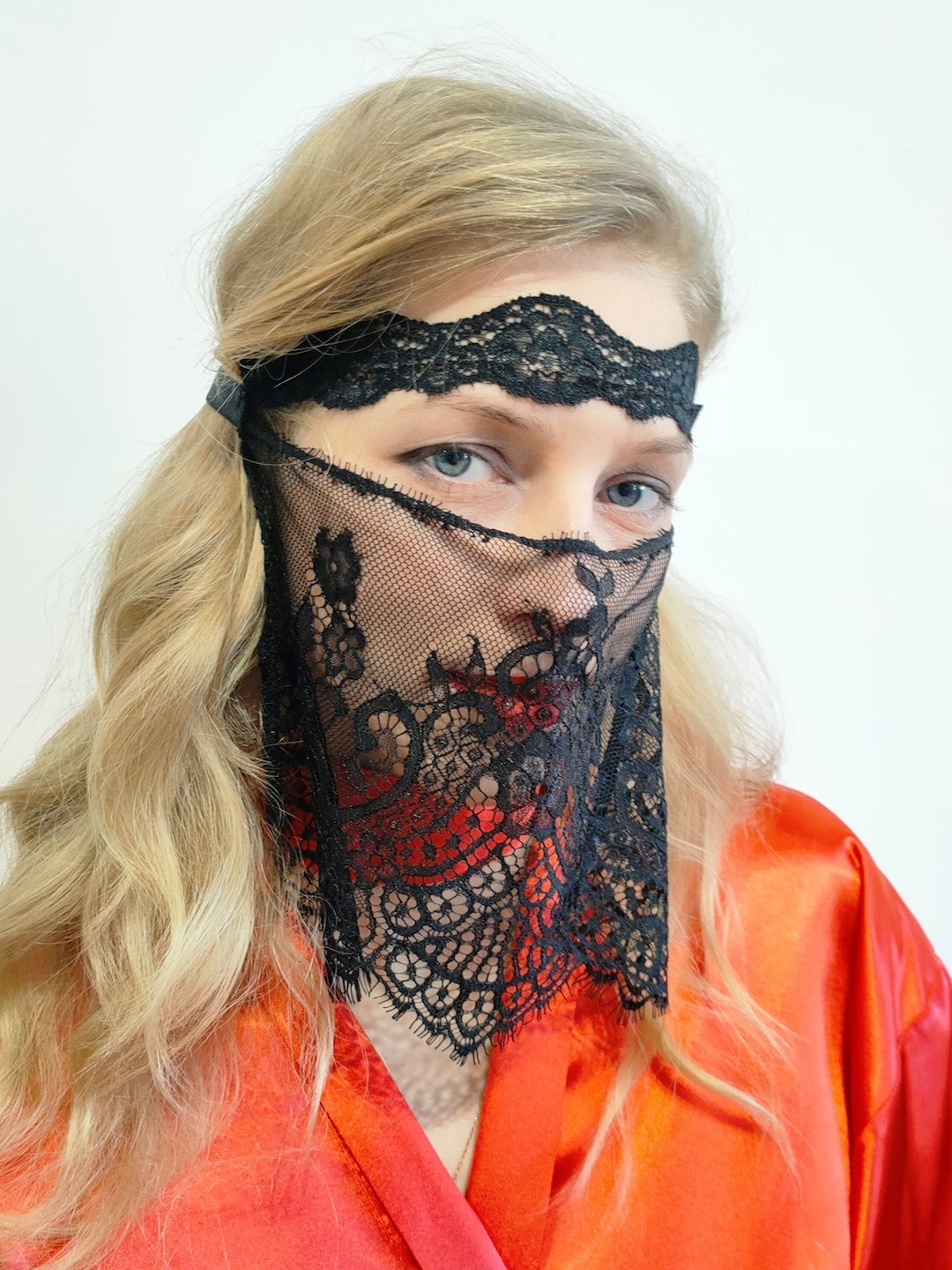 Black Mask, Sexy Mask, BDSM Mask, Lace Face Mask, Fetish Mask, Face ...