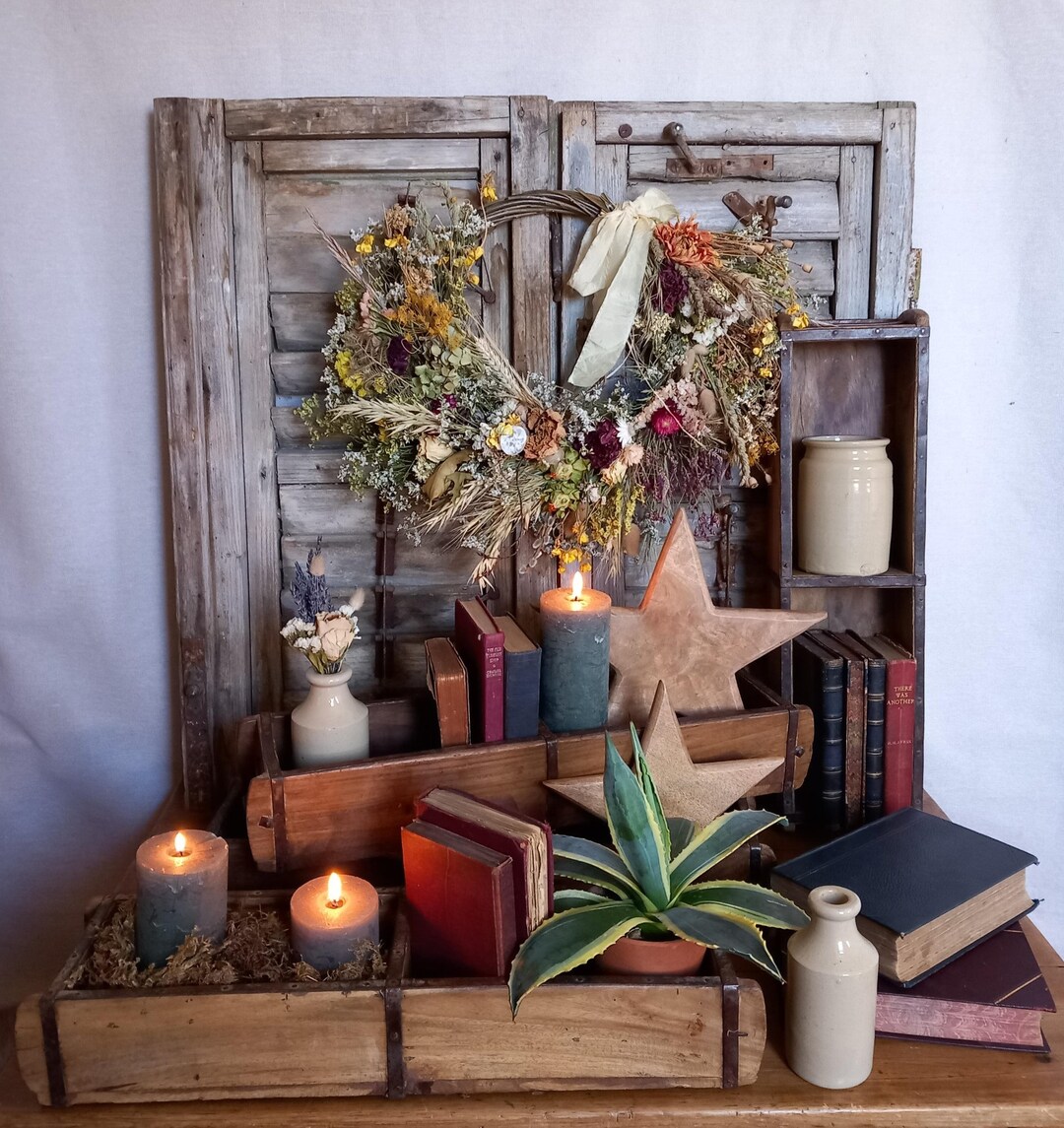 Vintage Double Wooden Brick Mould Rustic Storage, Wooden Storage, Quirky Storage, Interior Decor ...