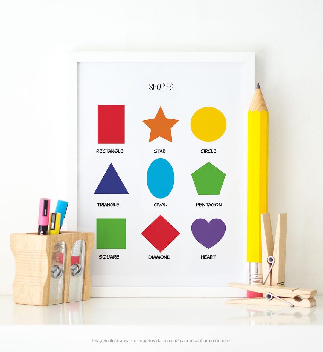 Geometric Shapes Educational Poster Printable Wall Art for Kids Room ...