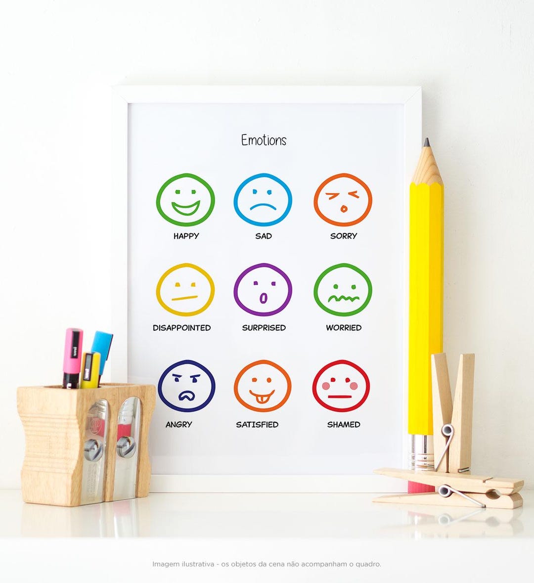 Emotions Chart Educational Poster for Kids Printable Poster Feelings ...