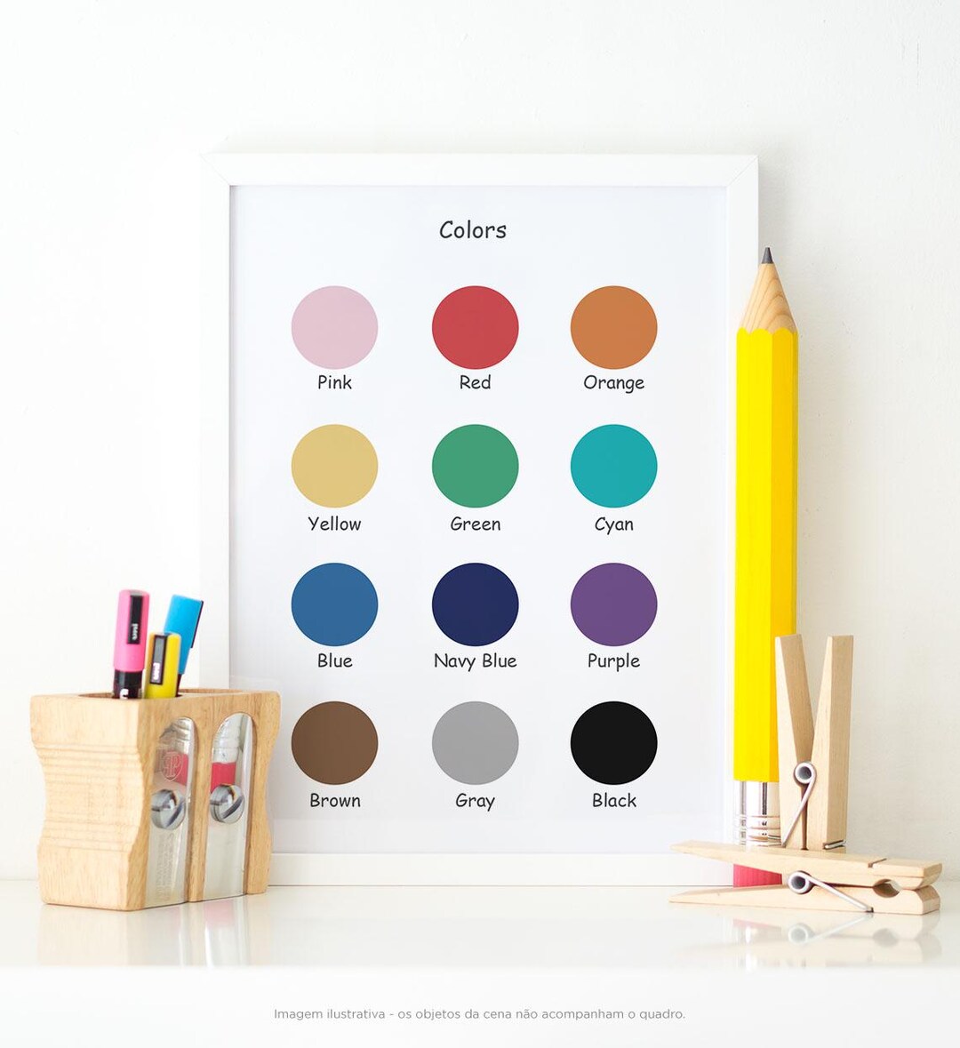 Colors Chart Printable for Kids – Color Names Learning Poster Classroom ...