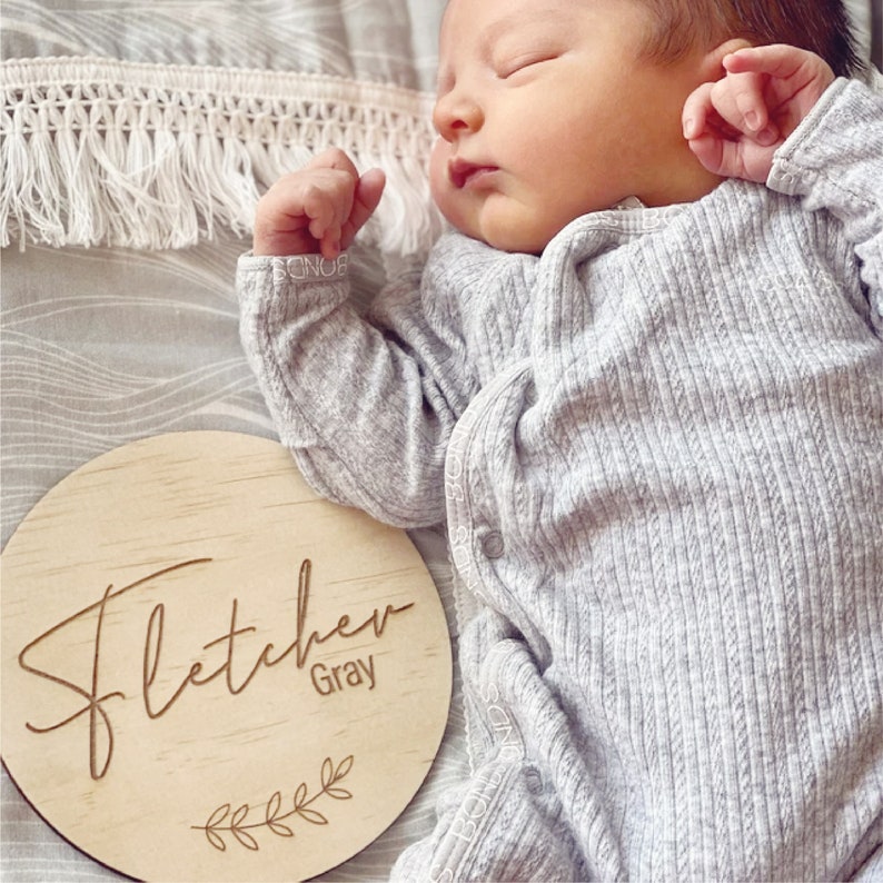 Birth Announcement Sign Wooden Birth Plaque Hospital Welcome - Etsy