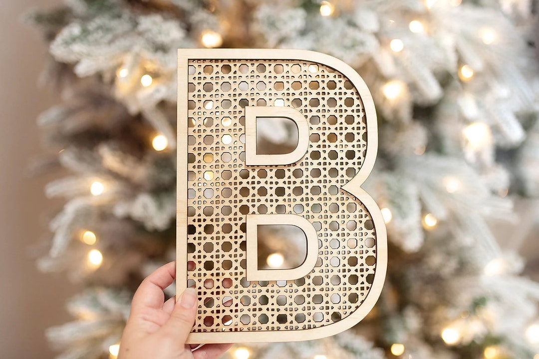 Rattan Look Letters, Nursery Decor, Cane Alphabet, Boho, Room ...