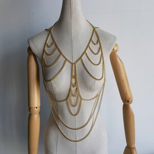 Fashion Multi-layer Body Chain Chest Chain, Body Jewelry, Layered Body ...