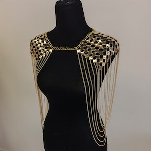 Gold Silver Tassel Shoulder Chain Body Chain, Vintage Art Decorative ...