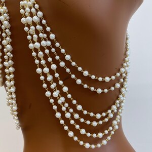 Pearl Body Chain Fashion Pearl Shoulder Necklace Women's, Party ...