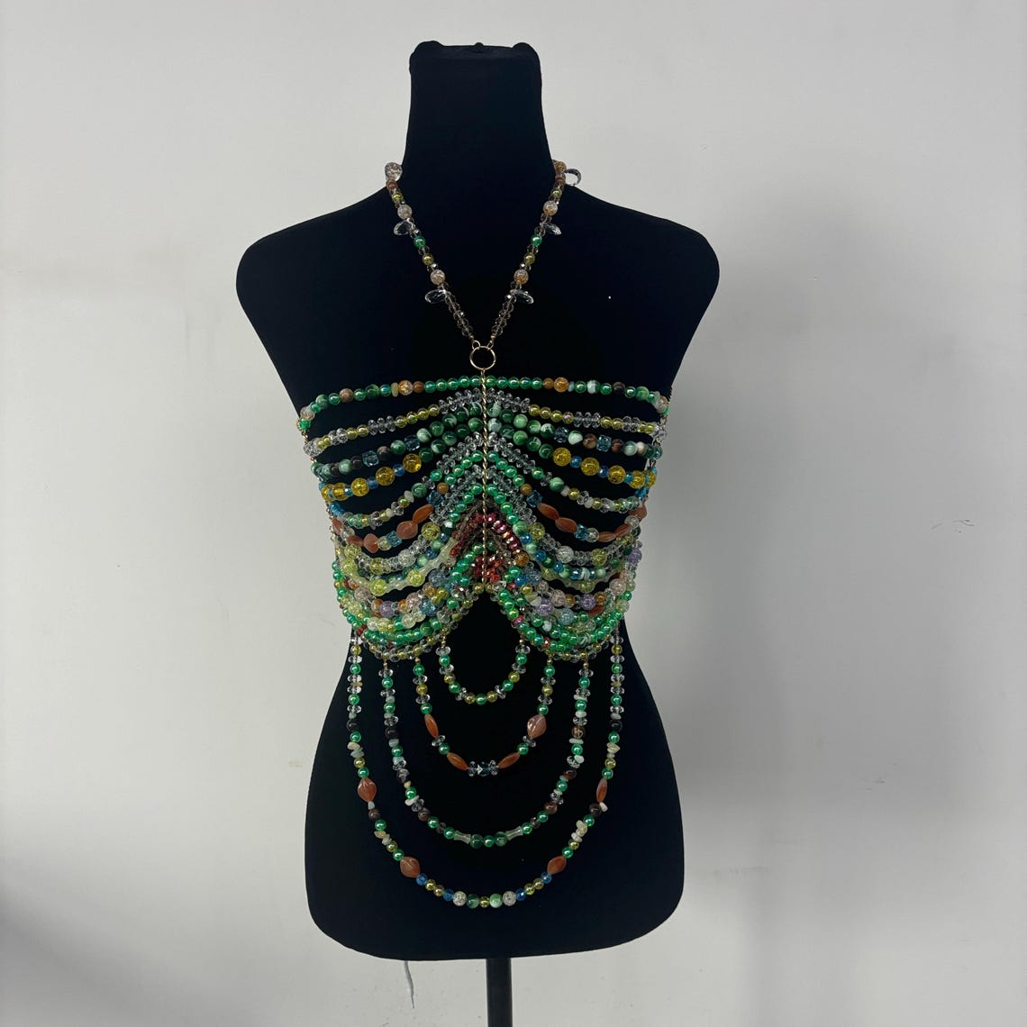 Handmade Crystal Body Chain, Bridal Body Jewelry, Body Chain Bra ...
