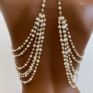 Pearl Body Chain Fashion Pearl Shoulder Necklace Women's, Party ...