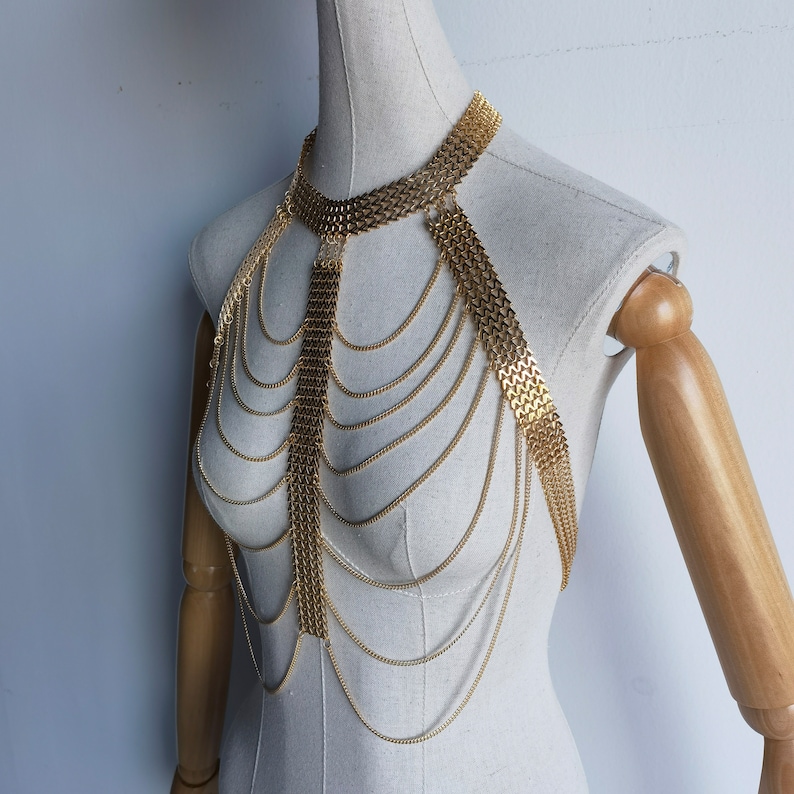 Gold Chain Top Silver Chain Bra | Sexy Body Jewelry | Bra Jewelry ...