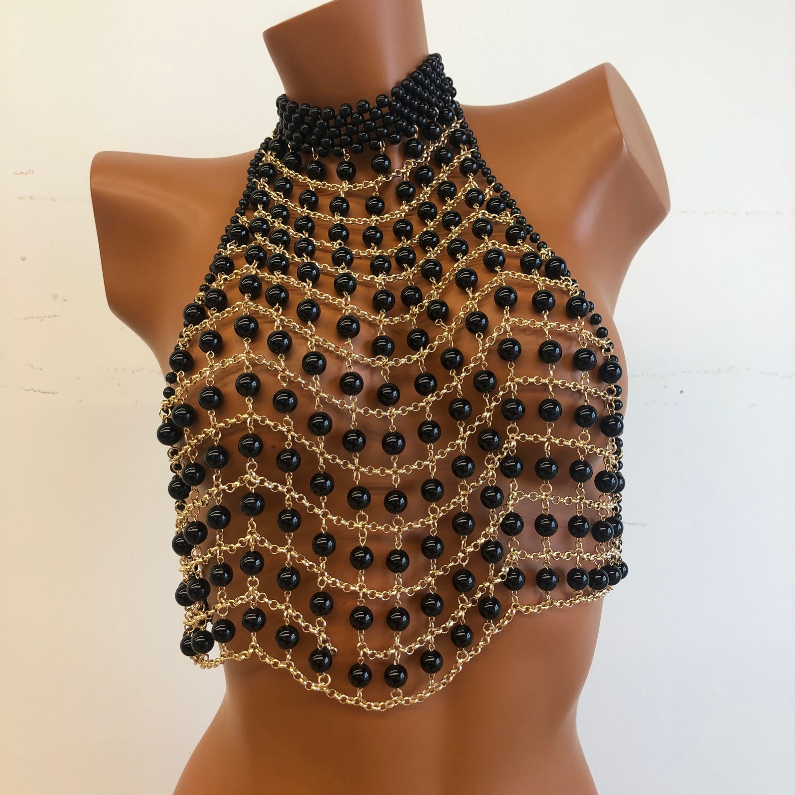 Pearl Body Chain Jewelry Fashion Underwear Chain Bra Chain Vest Chain ...