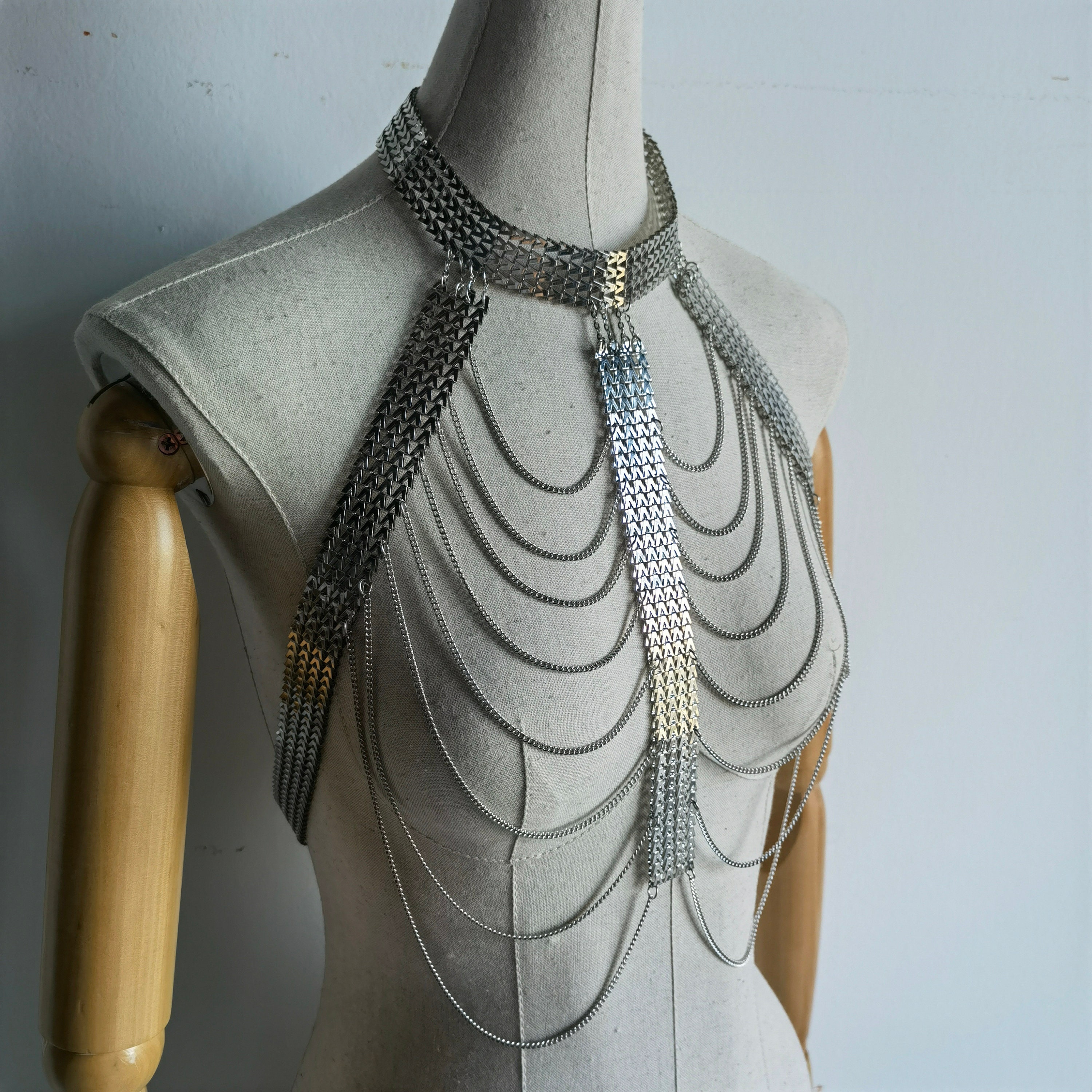 Gold Chain Top Silver Chain Bra | Sexy Body Jewelry | Bra Jewelry ...
