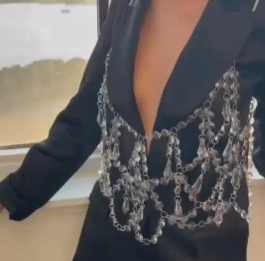 Hip-hop Style Women's Transparent Crystal Suspender Body - Etsy