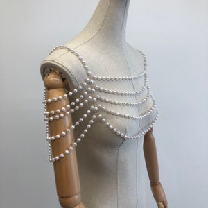 Handmade Pearl Body Chain Jewelry Fashion Shoulder Chain Chest Chain ...