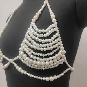 Sexy Pearl Bra Body Chain/pearl Accessory/pearl Bra - Etsy