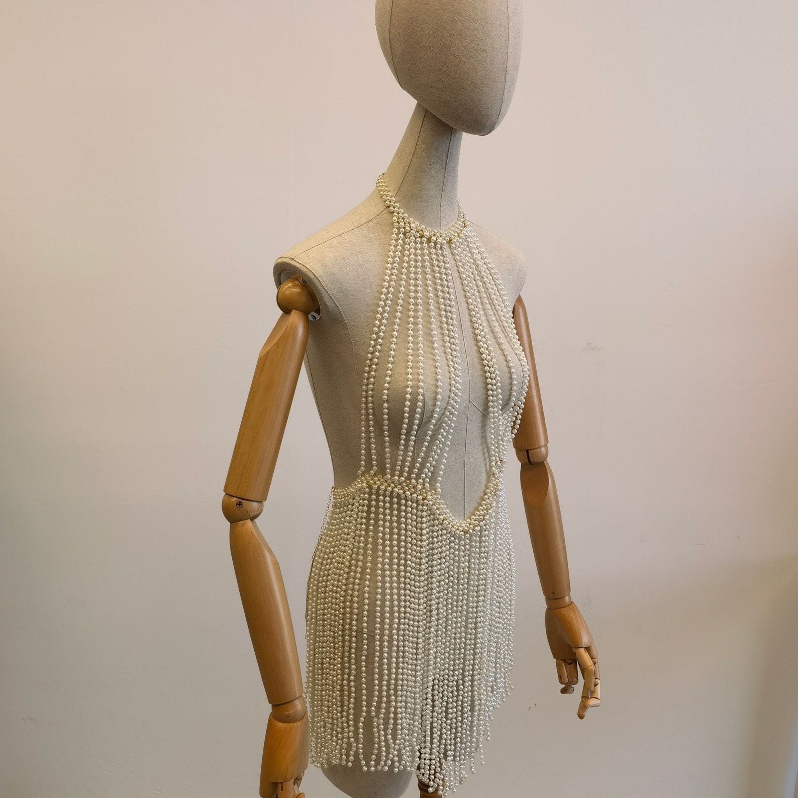 Pearl Dress Handmade Pearl Backless Dress/pearl Skirt/pearl - Etsy
