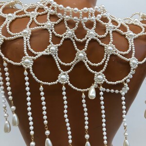 Handmade Pearl Body Chain Dress for Women, Party, Wedding, Photo Shoot ...
