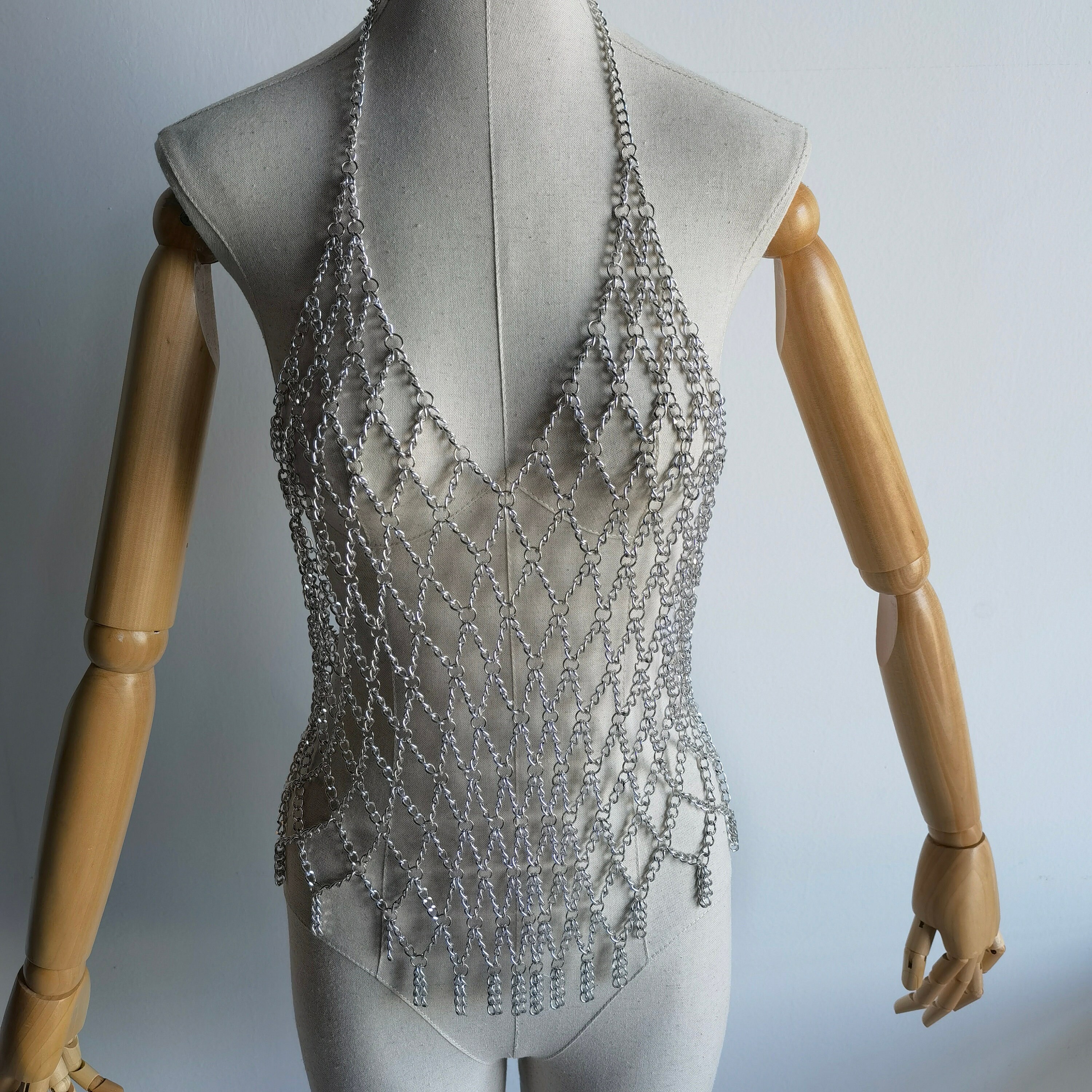 Mesh Top Body Chain Sexy Body Jewelry Body Chain Jewelry - Etsy