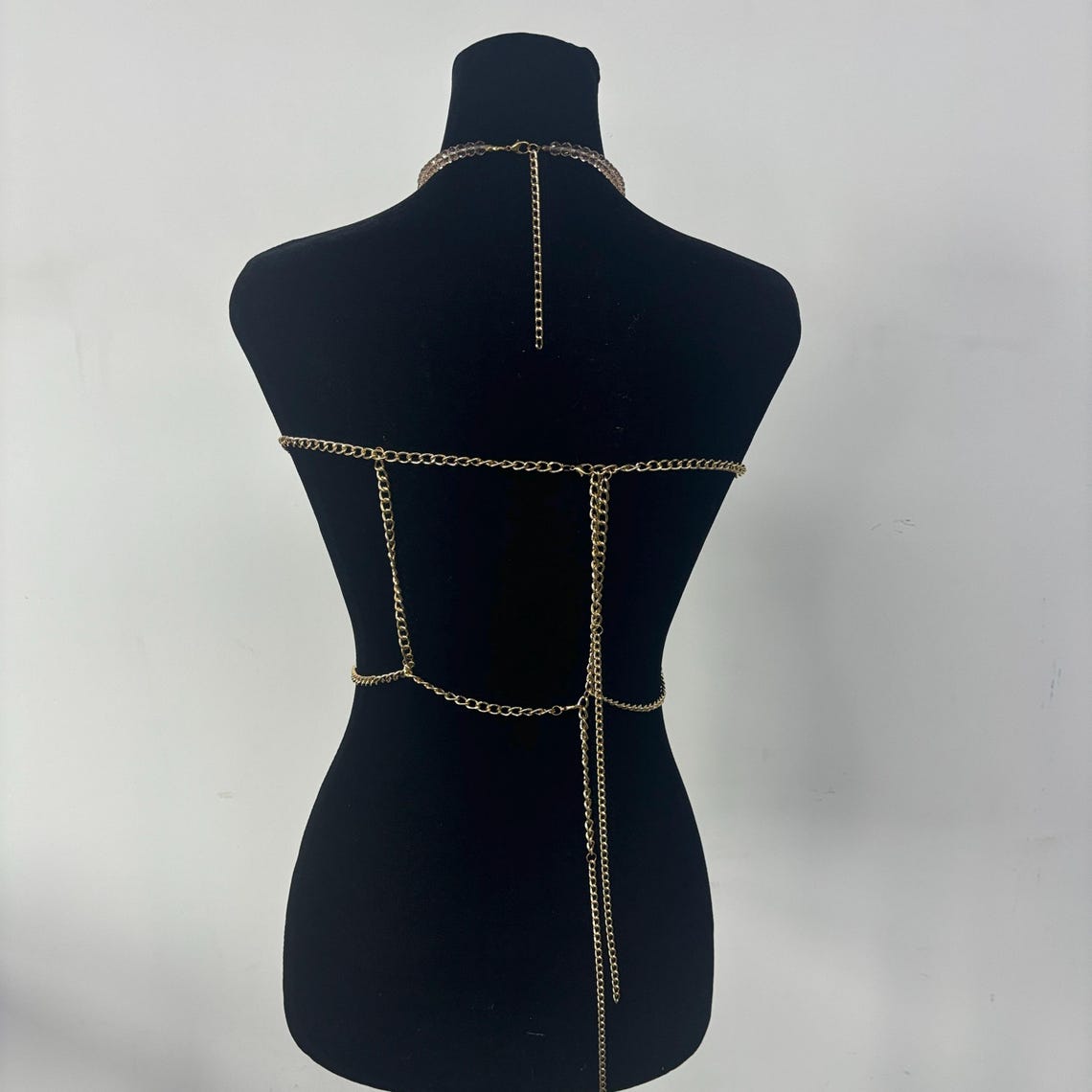 Handmade Crystal Body Chain, Bridal Body Jewelry, Body Chain Bra ...
