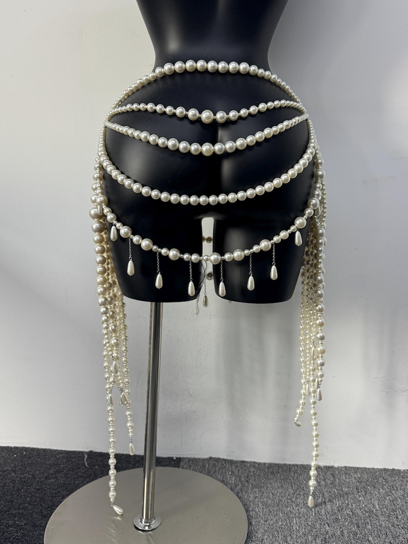 Pearl Body Chain Skirt, Festival Jewelry,pearl Accessories,gift for Her ...