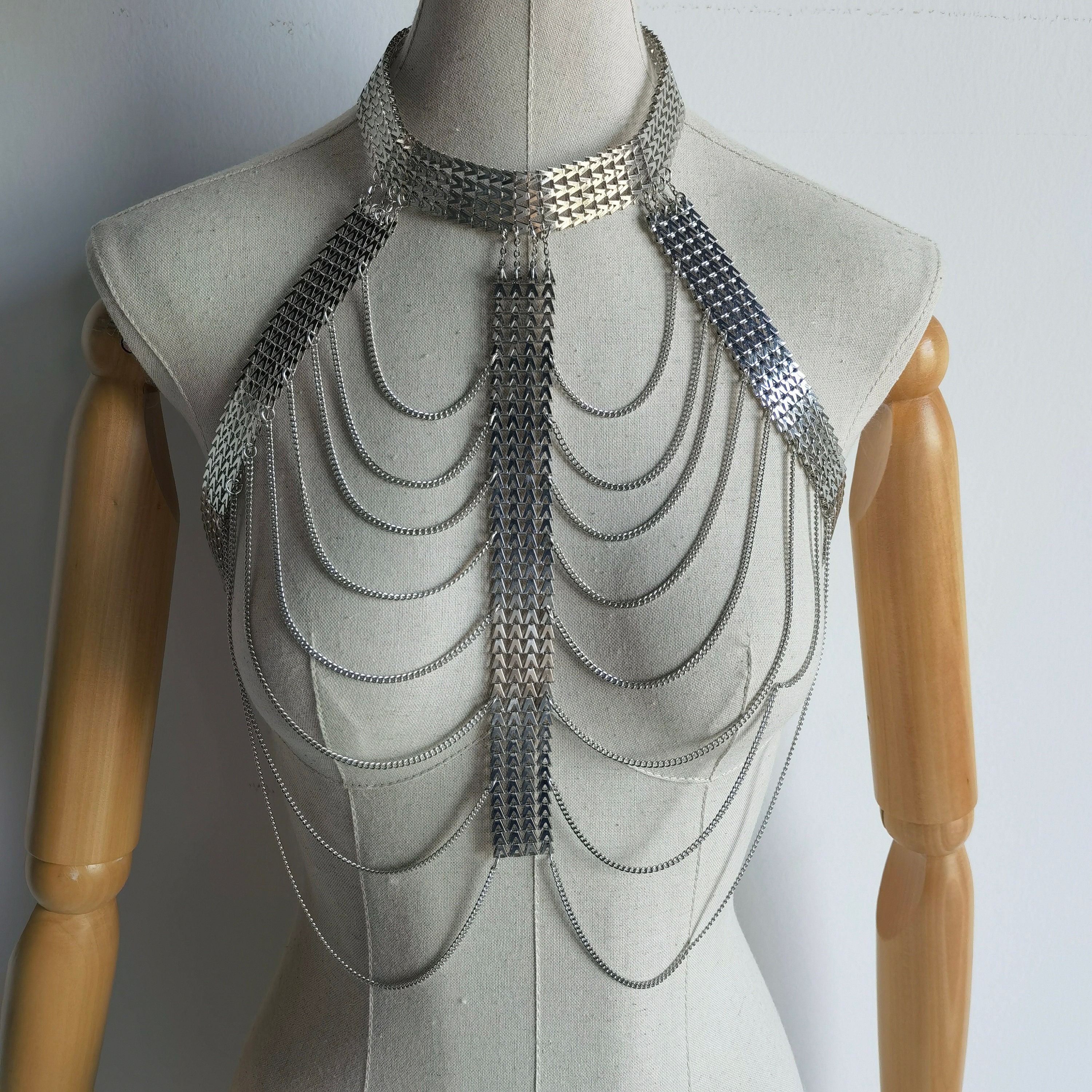 Gold Chain Top Silver Chain Bra Sexy Body Jewelry Bra - Etsy