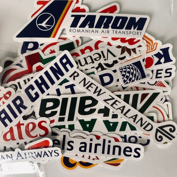 50pc/unique Airline Stickers Package for Suitcases Bags and - Etsy UK