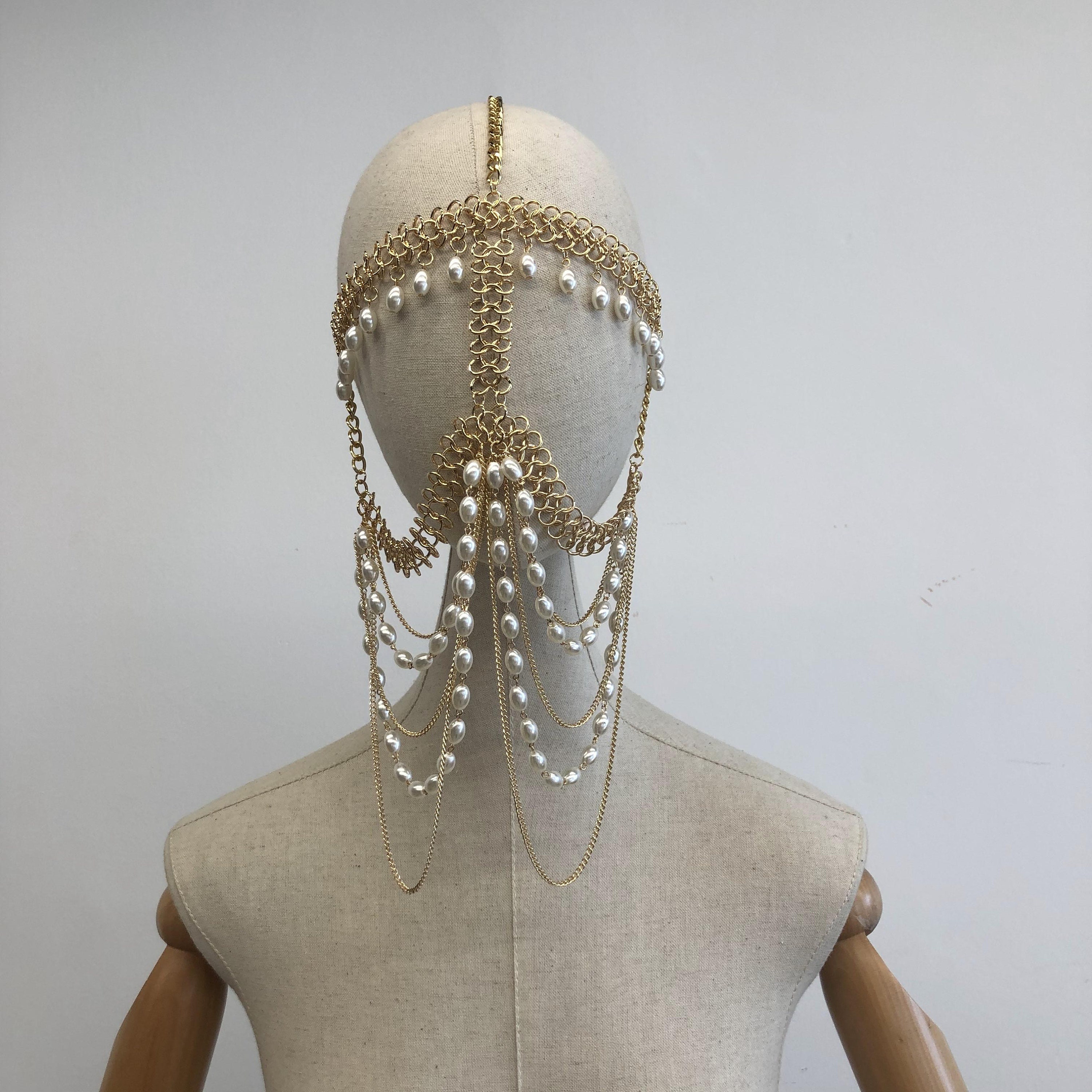 Face Chains, Wedding Veils, Exotic Holiday Costumes, Pearl Head Chains ...