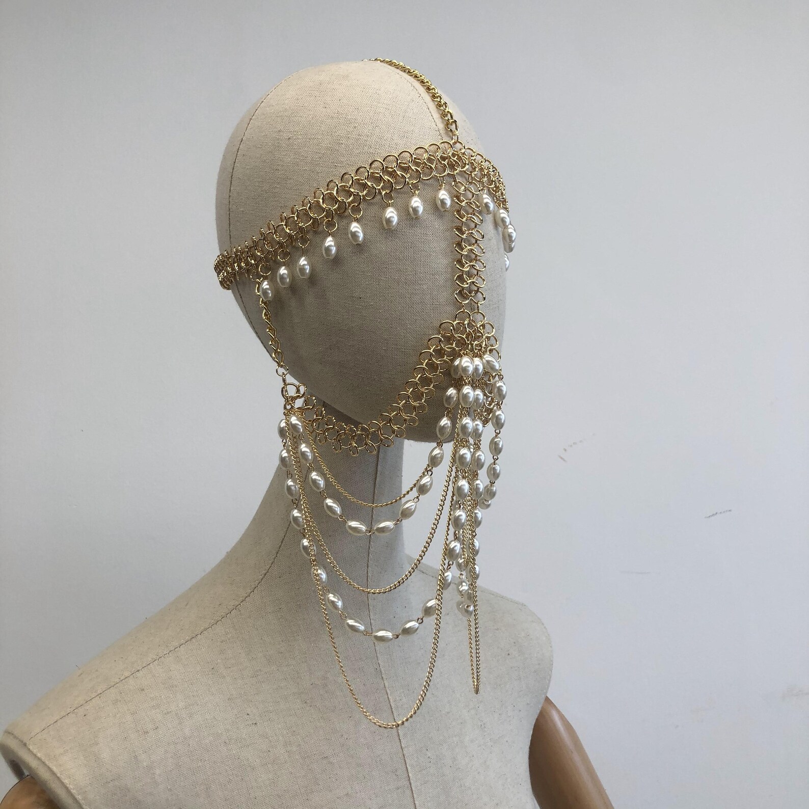 Face Chains, Wedding Veils, Exotic Holiday Costumes, Pearl Head Chains ...