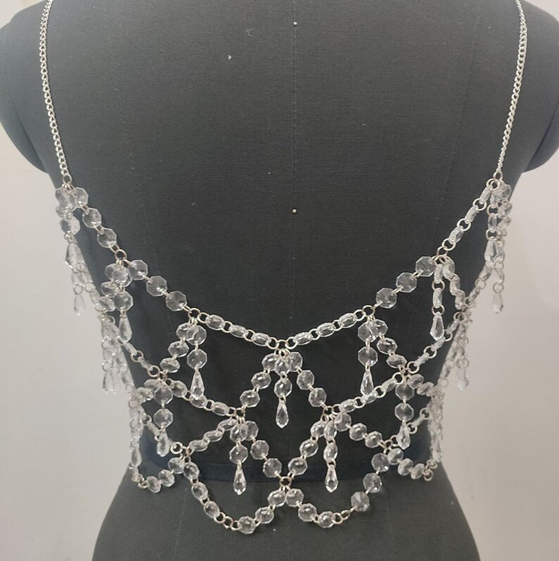 Hip-hop Style Women's Transparent Crystal Suspender Body - Etsy