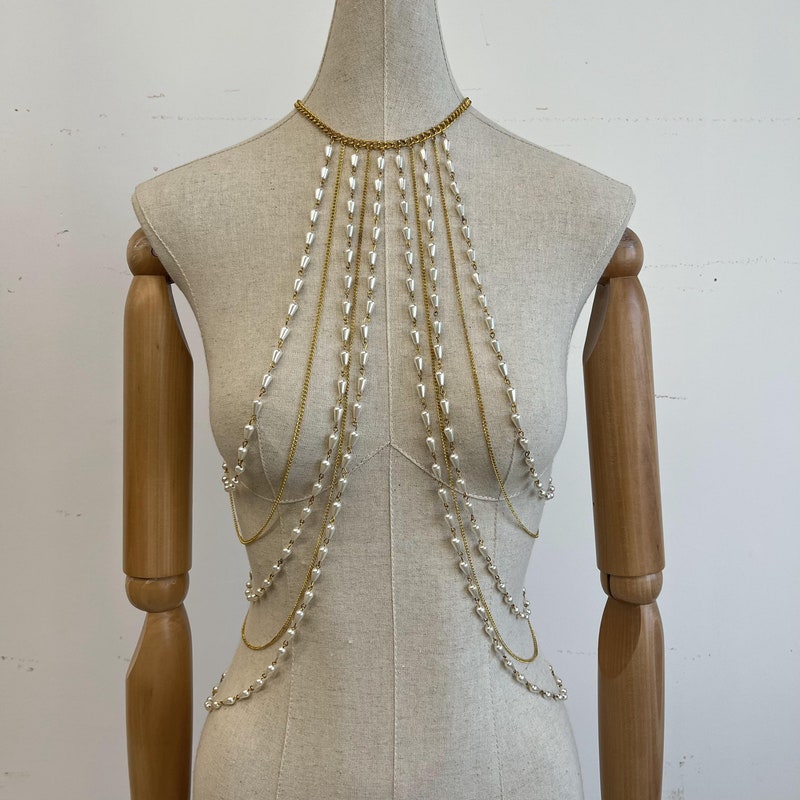 Pearl Body Chain - Etsy