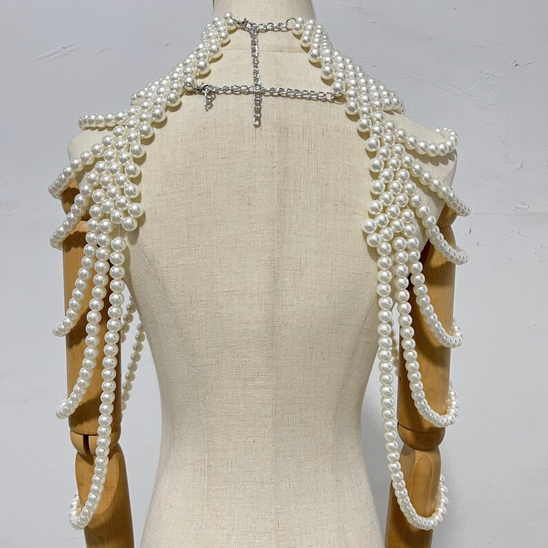Pearl Body Chain Bride Body Jewelry Pearl Body Chain Bra - Etsy