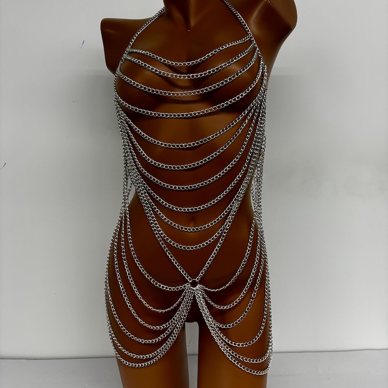 Body Chain Vest, Body Jewelry, Body Chain, Holiday Jewelry, Body Chain ...
