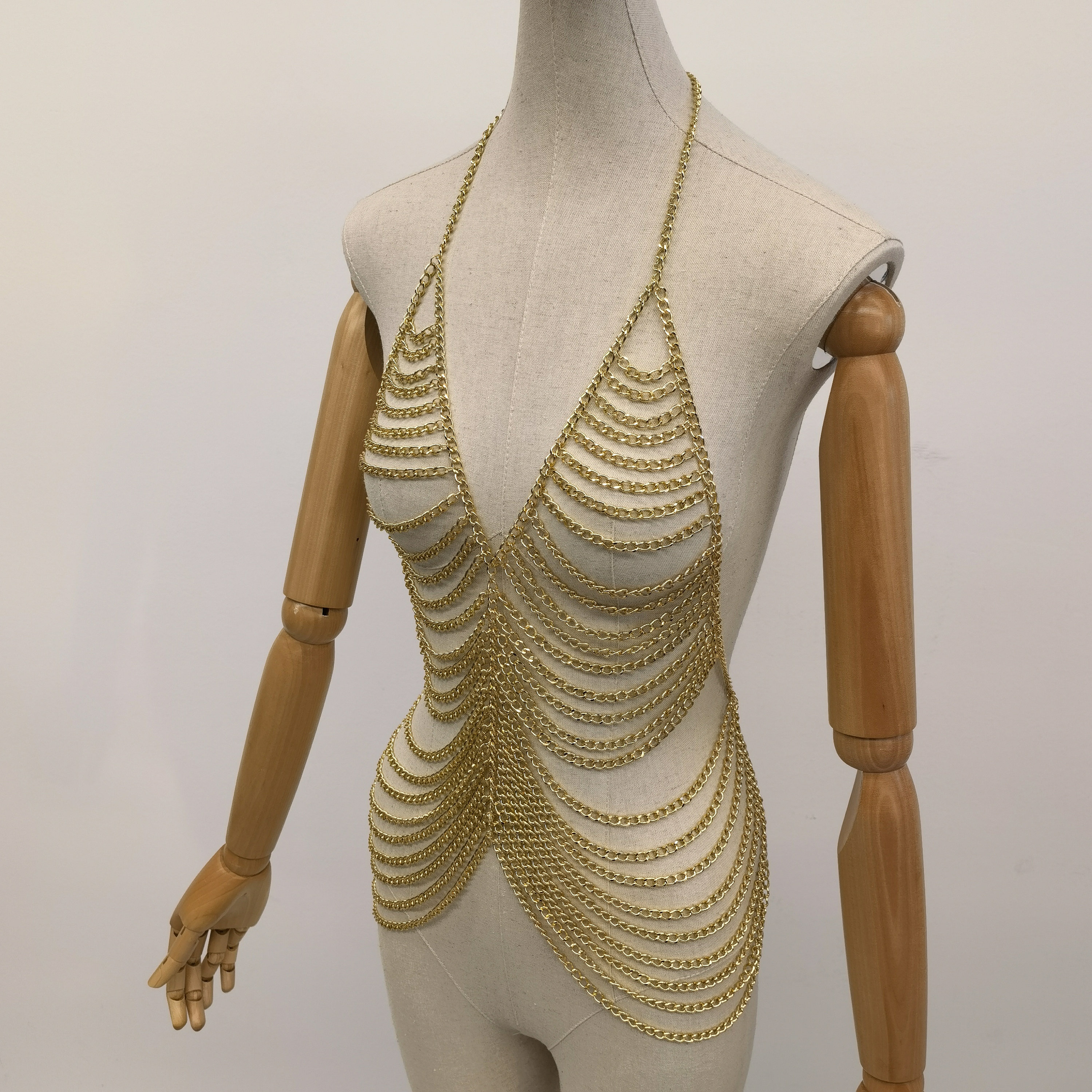 Gold Chain Vest Bra Sexy Body Jewelry Bra Jewelry Body - Etsy