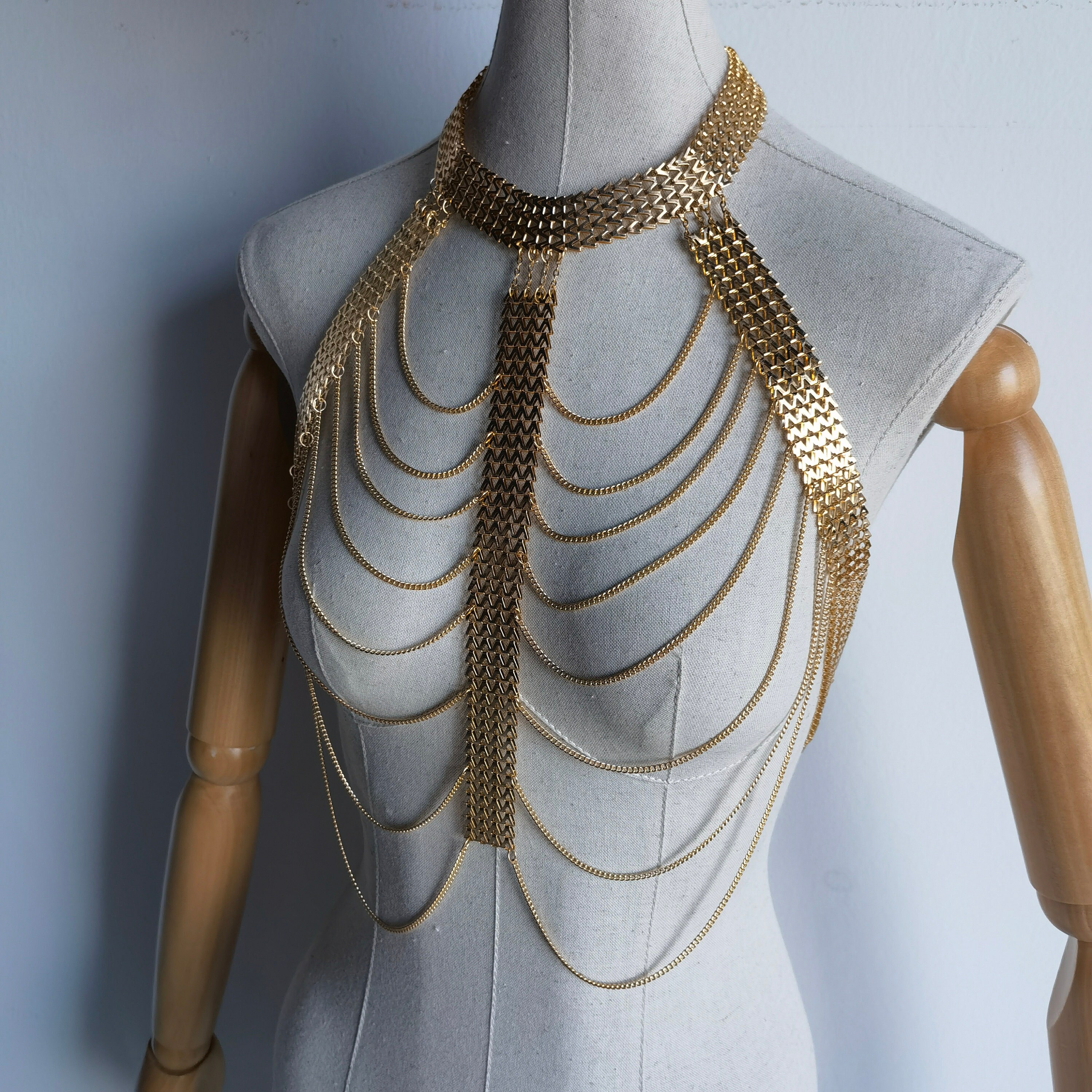 Gold Chain Top Silver Chain Bra Sexy Body Jewelry Bra - Etsy