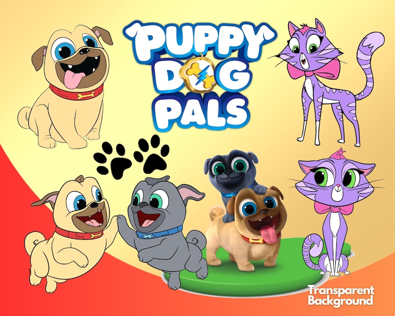 Puppy Dog Pals Clipart PNG, Puppy Dog SVG, Puppy Dog Illustration ...
