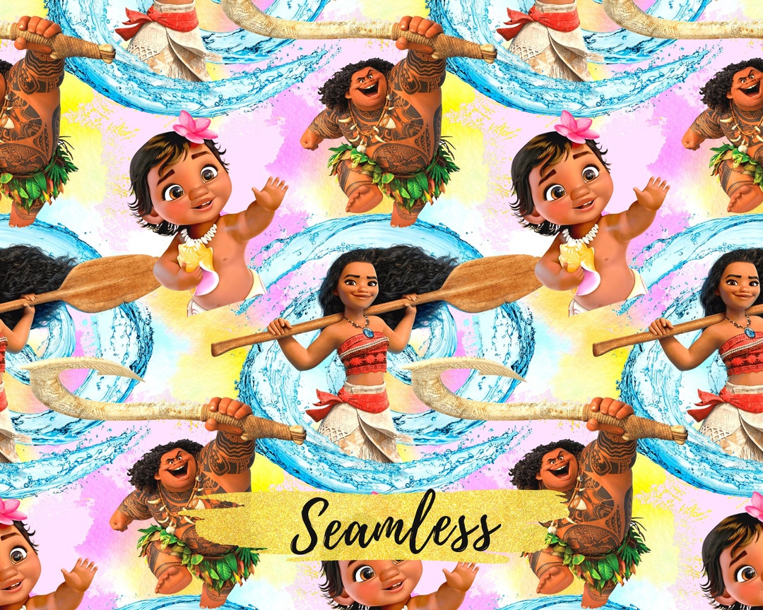 Moana Seamless Papers, Moana Digital Papers, Birthday Gift Wrapping ...