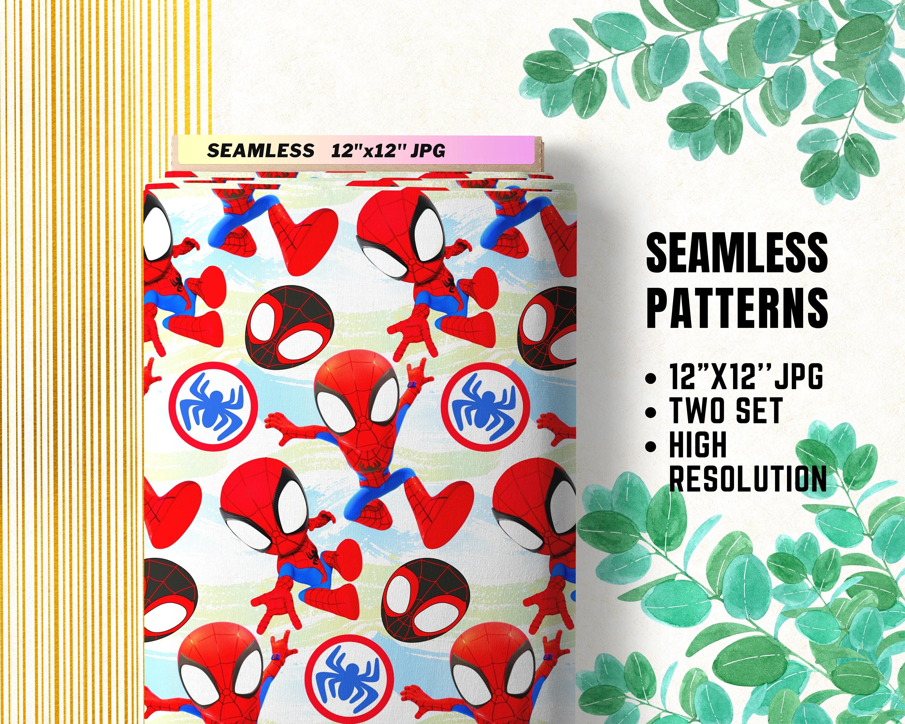 Spidey and His Amazing Friends Seamless Papers, Spidey Digital Papers ...