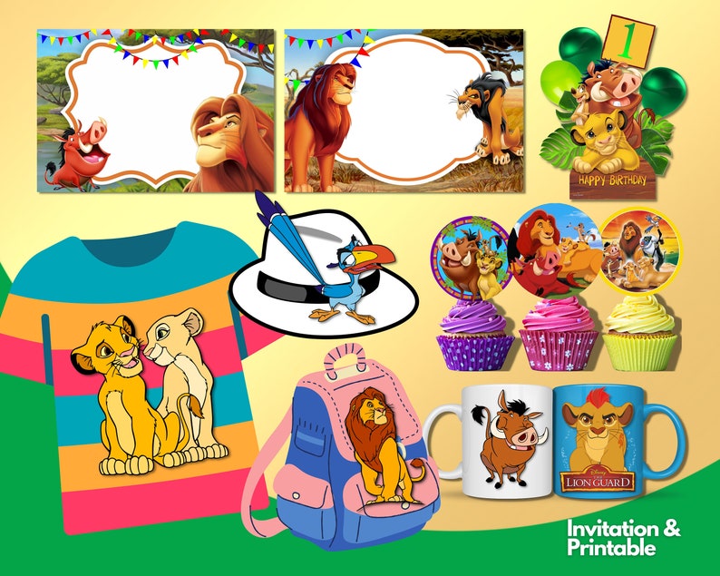 Lion King Clipart PNG, Simba Pumbaa Timone, Lion King Birthday Gifts ...
