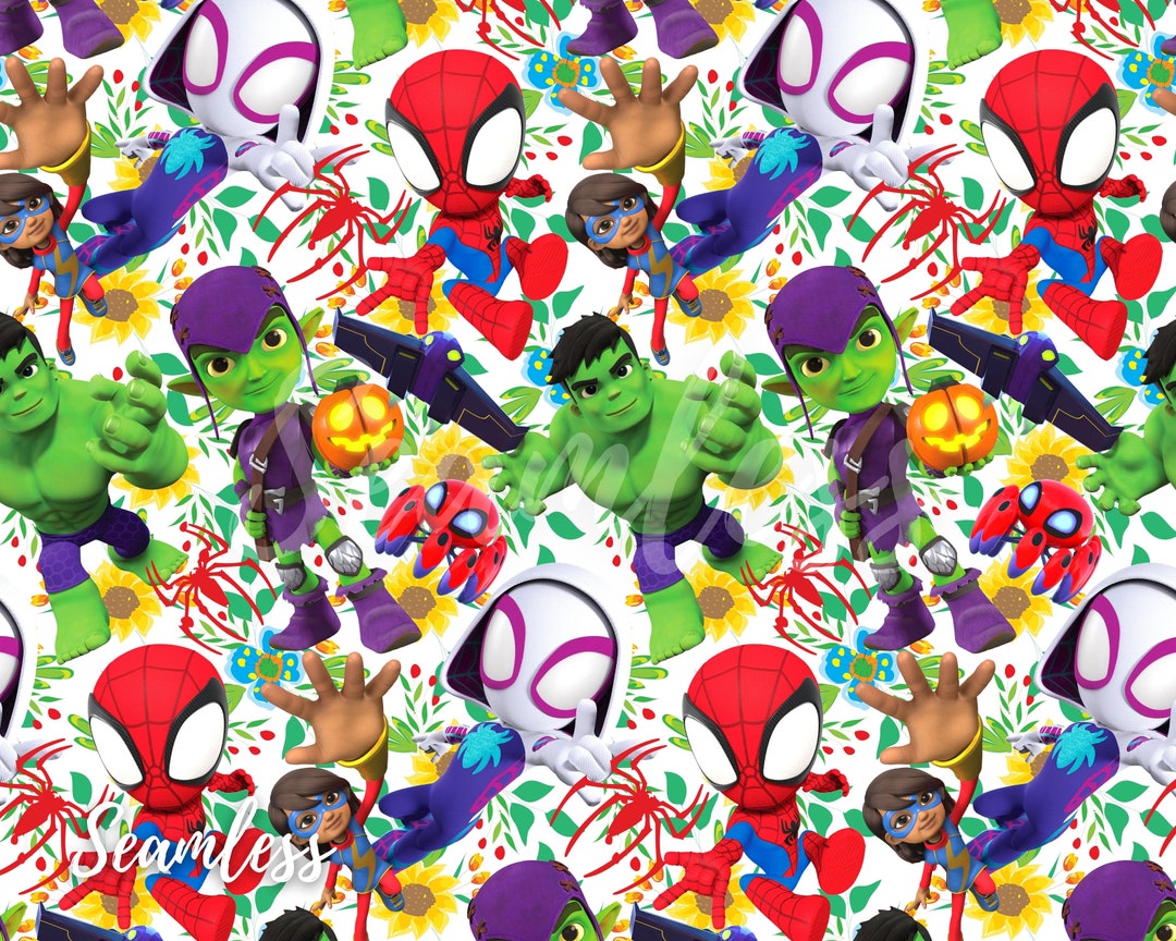 Spidey and His Amazing Friends Seamless Paper Spidey Digital - Etsy ...