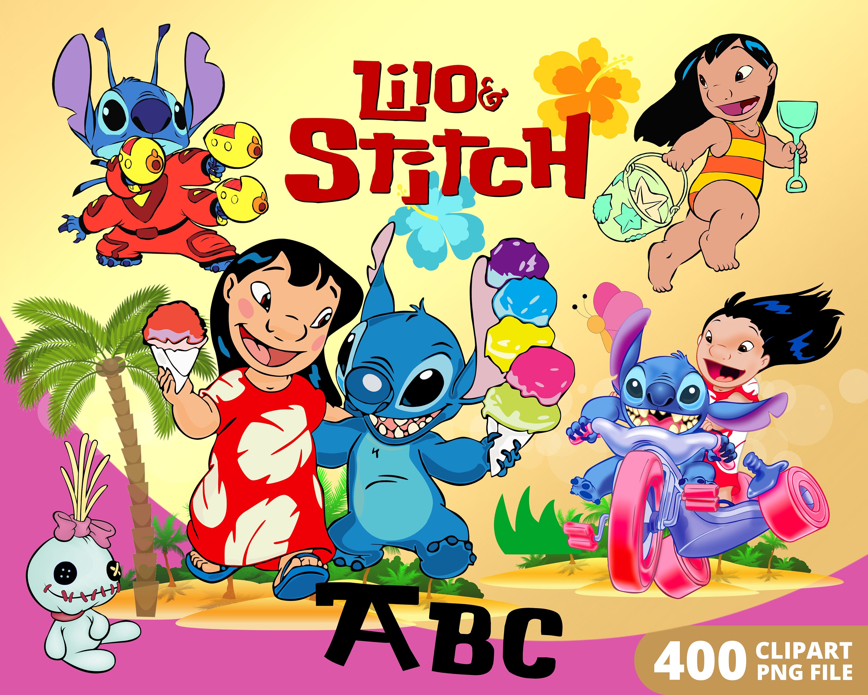 Lilo and Stitch Digital Papers Stitch Clipart PNG Stitch - Etsy Australia