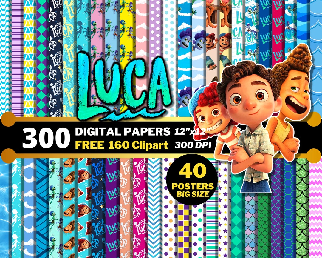 Luca Digital Papers, Luca Paguro Clipart PNG, Alberto Scorfano, Giulia ...