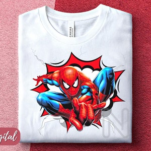 Spider-man Sublimation PNG, Marvel Spiderman Birthday Shirt, Kids ...