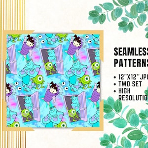 Monsters Seamless Papers, Monsters Inc Digital Papers, Sully Mike ...