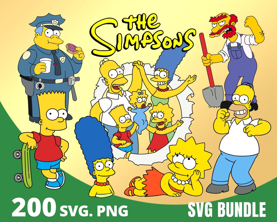The Simpsons SVG Bundle, Simpsons Clipart PNG, the Simpsons Family ...