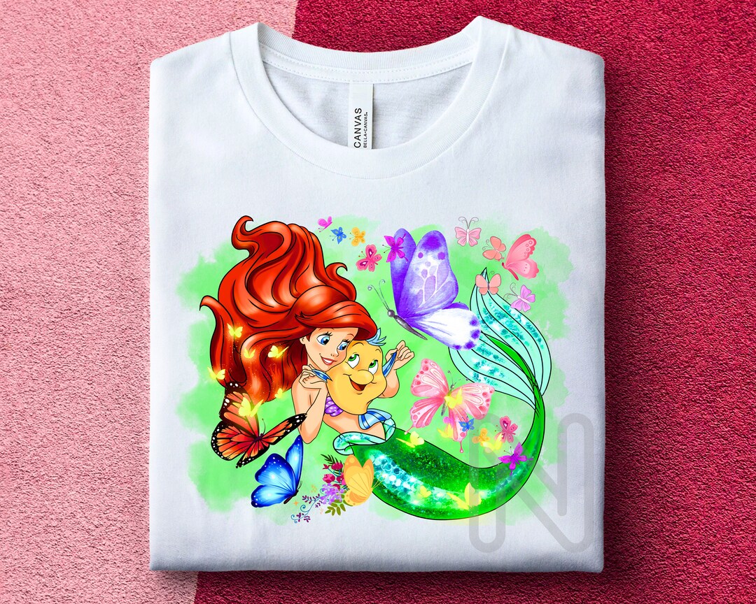 The Little Mermaid Sublimation PNG, Mermaid Ariel, Underwater Princess ...