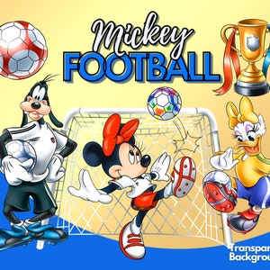 Mickey Football Clipart PNG, Mickey Mouse and Friends, Daisy and Donald ...