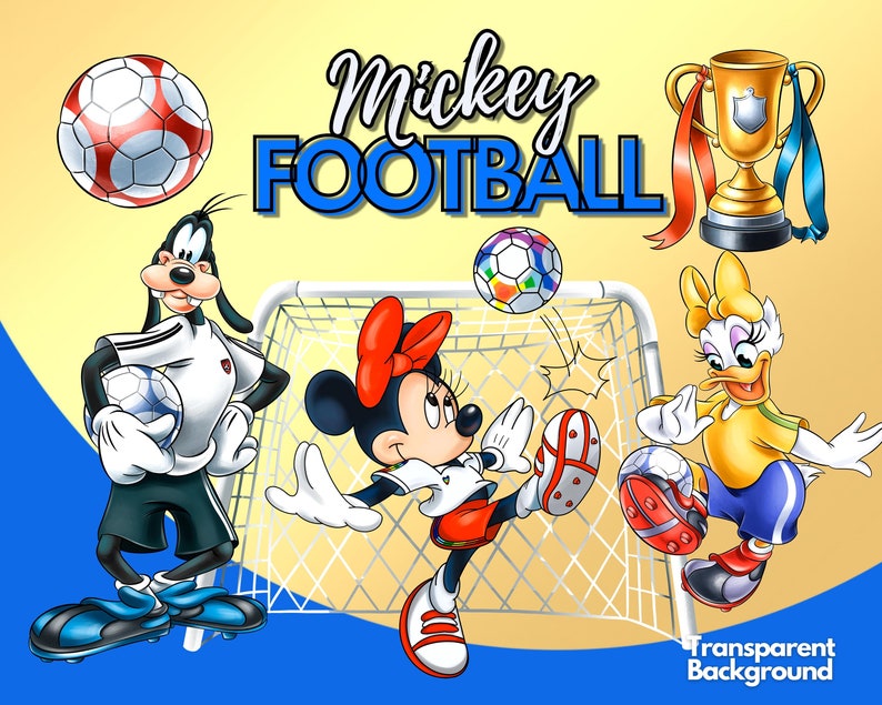 Mickey Football Clipart PNG, Mickey Mouse and Friends, Daisy and Donald ...