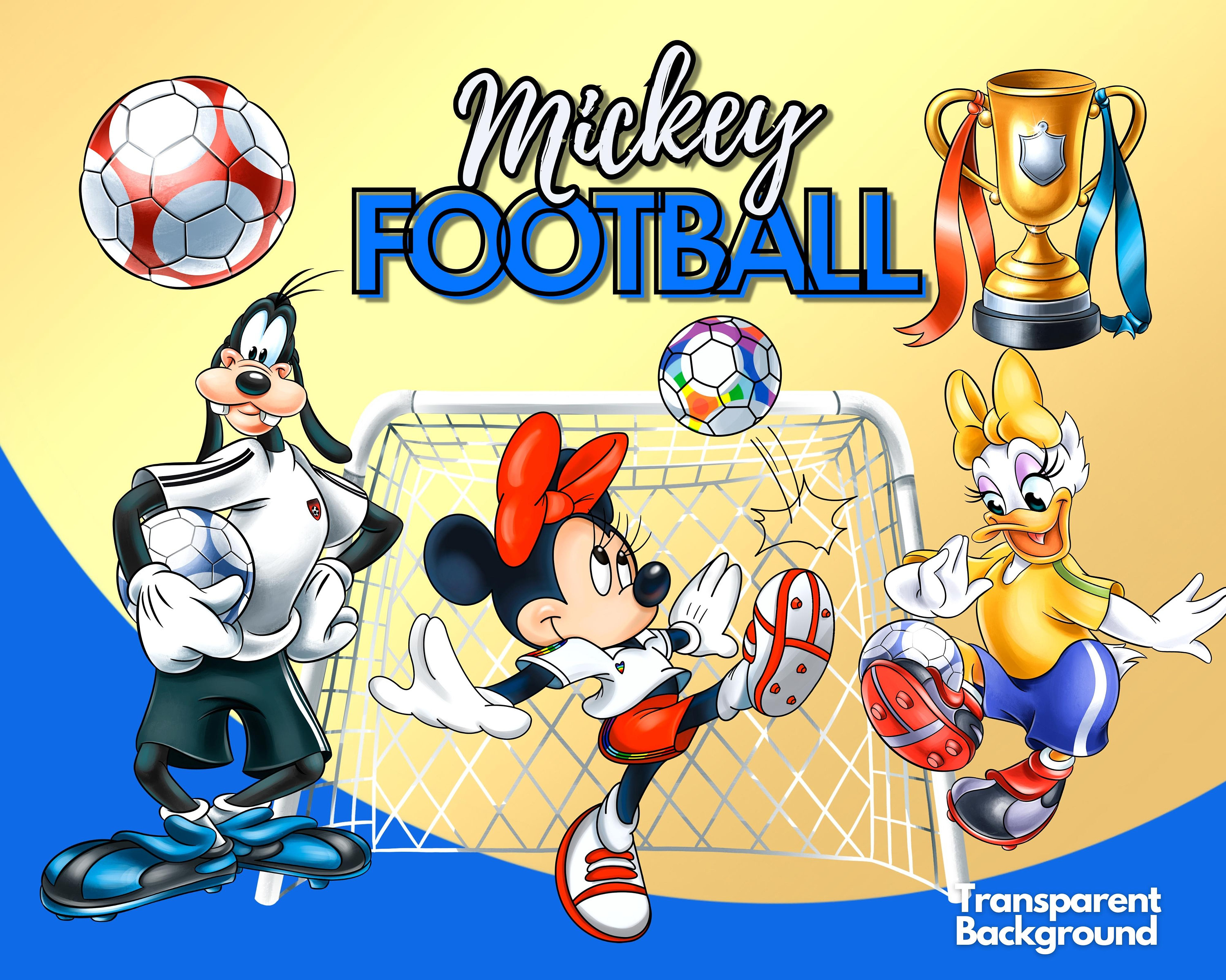 Mickey Football Clipart PNG, Mickey Mouse and Friends, Daisy and Donald ...