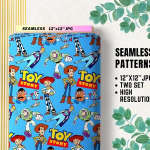 Toy Story Seamless Papers Woody Digital Papers Buzz - Etsy