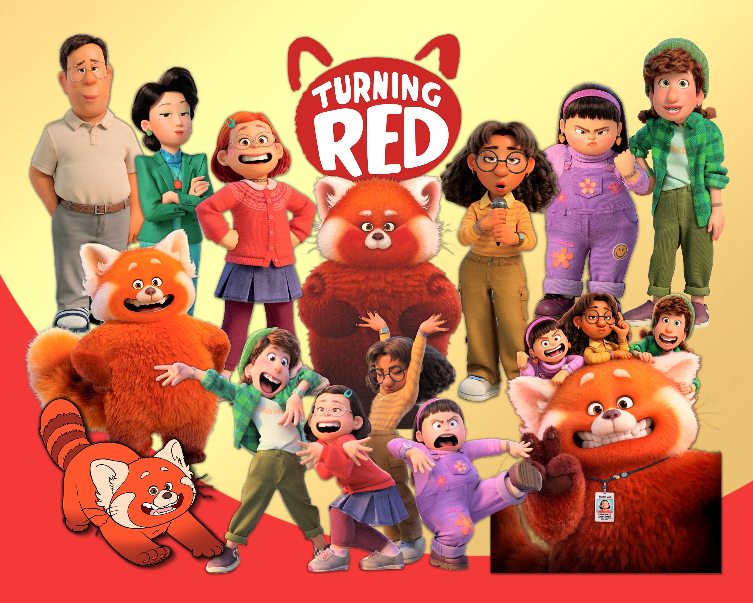 Turning Red Clipart PNG Turning Red Cake Topper Birthday - Etsy Singapore